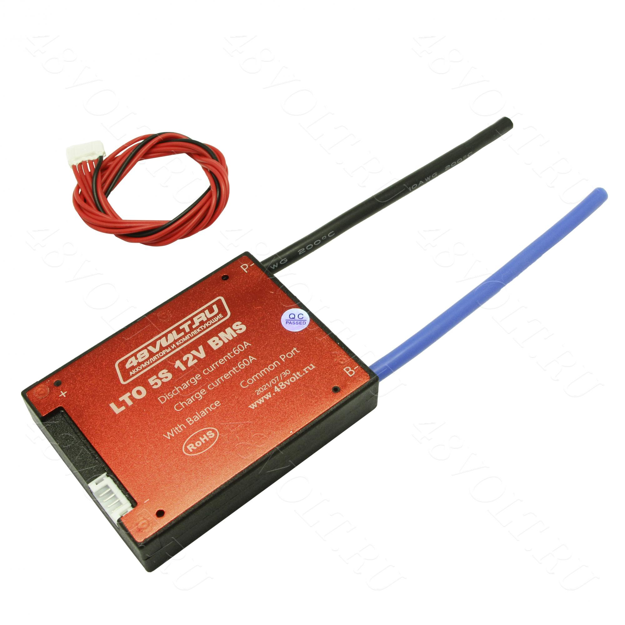 BMS LTO 5S 12V 60A симметрия аккумуляторов купить в Москве